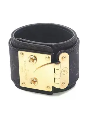 LOUIS VUITTON 2000s Monogrammed Bracelet - Black