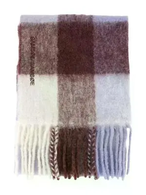SAMSOE SAMSOE Plaid Fringed Scarf