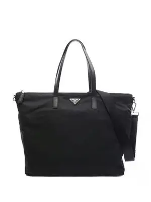 Prada Logo-plaque Tote Bag
