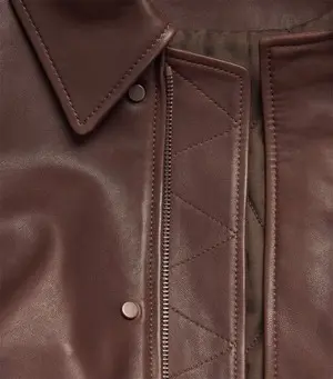 Simkhai Leather Bomber Jacket