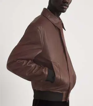 Simkhai Leather Bomber Jacket