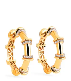 L'ATELIER NAWBAR Warrior N*93 Hoop Earrings - Gold