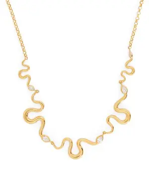 L'ATELIER NAWBAR Yellow And Diamond Boa Necklace - Gold