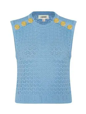 L'Agence Max Pointelle Knit Top