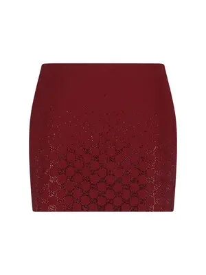 Gucci Mini Skirt With Gg Supreme Pattern