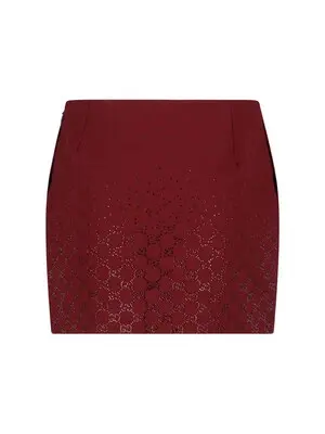 Gucci Mini Skirt With Gg Supreme Pattern