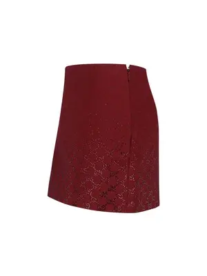 Gucci Mini Skirt With Gg Supreme Pattern