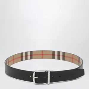 Burberry Reversible Belt With Check Buckle