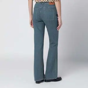 Burberry Mid-rise Jeans With Check Pocket - Blue