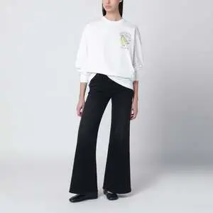GANNI Logo Print Knit Top