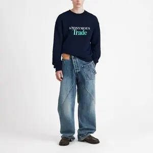 JW Anderson Mid-rise Twisted Denim Jeans - Blue