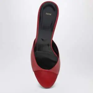 JUDE Haze Leather Mules - Red