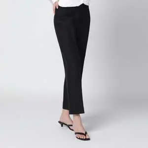 TOTEME Wool And Silk Trousers - Black