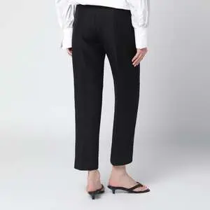 TOTEME Wool And Silk Trousers - Black