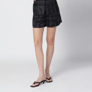TOTEME Silk Monogram Shorts