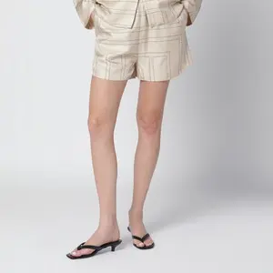 TOTEME Monogram Silk Shorts