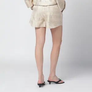 TOTEME Monogram Silk Shorts