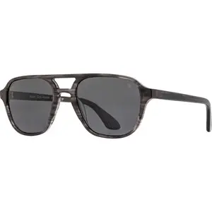 AMERICAN OPTICAL Racer 55mm Aviator Polarized Sunglasses - Gray Marble - Gyn-p