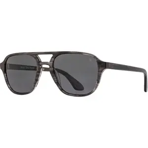 AMERICAN OPTICAL Racer 55mm Aviator Polarized Sunglasses - Gray Marble - Gyn