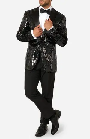 Opposuits Starblazing Sequin Dinner Jacket - Black