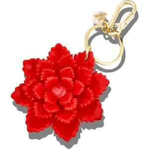 SOLAR ECLIPSE Origami Peony Key Chain - Red