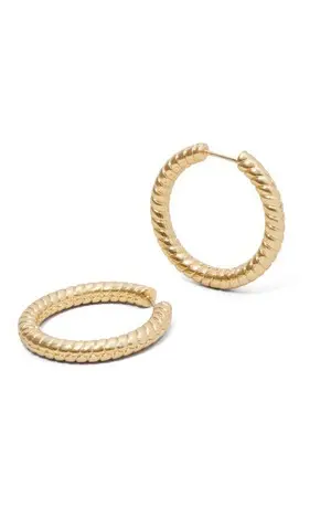 JENNIFER FISHER Madison Avenue Huggie Hoop Earrings - Yellow Gold