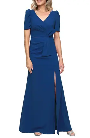 Alex Evenings Stretch Crepe A-line Gown