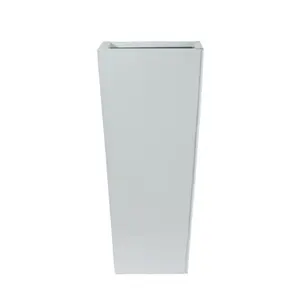 NEARLY NATURAL 22-in Decorative Metal Tower Planter - White
