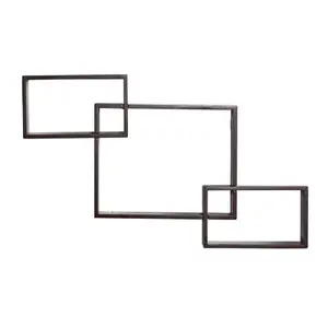 NEARLY NATURAL 31-in Floating Boxes Wall Shelves - Brown