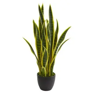NEARLY NATURAL 26-in Artificial Sansevieria Snake Plant - Green