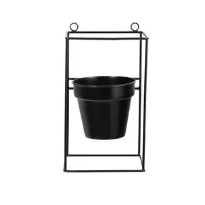 NEARLY NATURAL 11-in Decorative Wall Planter - Black