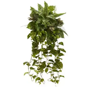 NEARLY NATURAL 36-in Mixed S Hanging Artificial Plant - Green