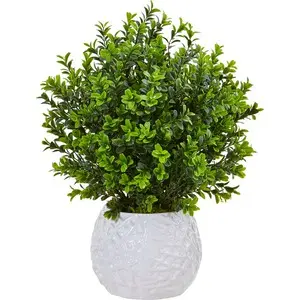 NEARLY NATURAL Boxwood Ever Artificial Plant - Green