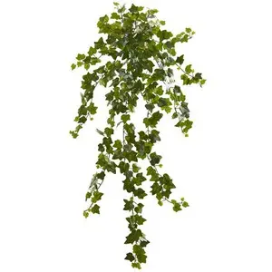 NEARLY NATURAL 36-in Curly Ivy Artificial Hanging Plant - Green