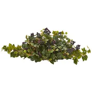 NEARLY NATURAL 33-in Grape Leaf Artificial Ledge Plant - Green