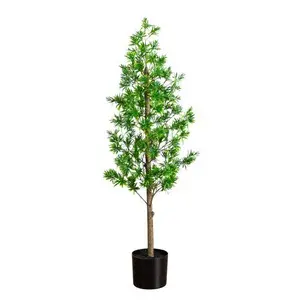 NEARLY NATURAL 4-ft Uv Artificial Podocarpus Artificial Tree - Green