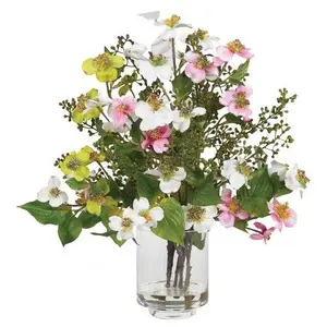 NEARLY NATURAL Dogwood Artificial Flower Arrangement - Assorted