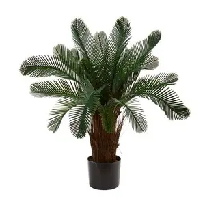 NEARLY NATURAL 2-ft Cycas Artificial Tree - Green