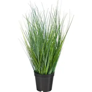 NEARLY NATURAL 21-in Onion Grass Artificial Plant - Green