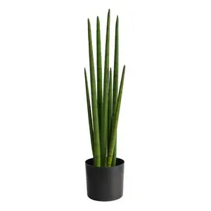 NEARLY NATURAL 23-in Artificial Sansevieria Snake Plant - Green