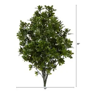 NEARLY NATURAL 2.5-ft Tea Leaf Artificial Plant Uv Resistant