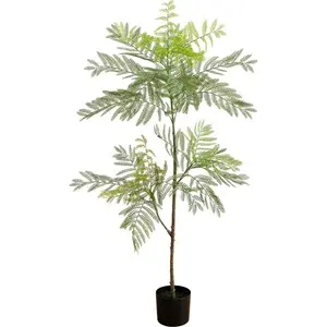 NEARLY NATURAL 5-ft Artificial Minimalist Jacaranda Tree - Green