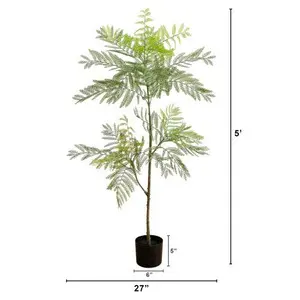 NEARLY NATURAL 5-ft Artificial Minimalist Jacaranda Tree