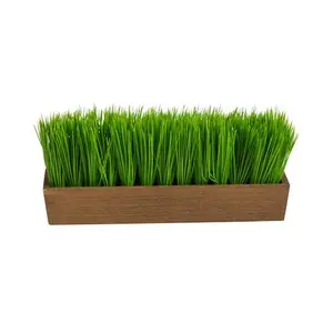 NEARLY NATURAL 12-in Grass Artificial Plant In Decorative Planter - Green