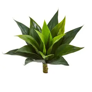 NEARLY NATURAL 13-in Agave Succulent Artificial Plant - Green