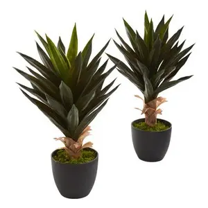 NEARLY NATURAL Agave Artificial Plant - Green
