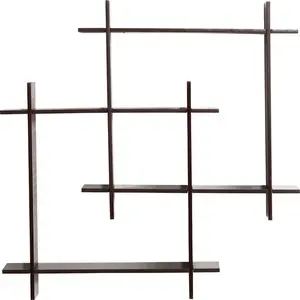 NEARLY NATURAL 32-in Floating Wall Shelves - Brown