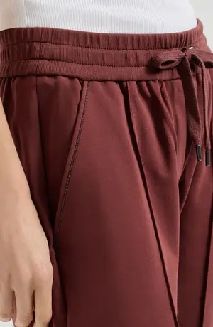 Brunello Cucinelli Track Trousers With Monili - Red