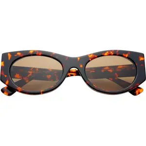 FREYRS EYEWEAR Soho Oval Sunglasses Brown Tortoise
