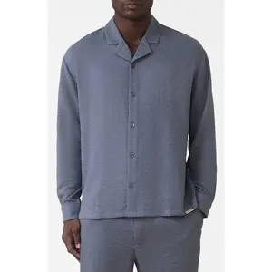 MAUVAIS Fiorano Long Sleeve Relaxed Fit Shirt - Medium Blue
